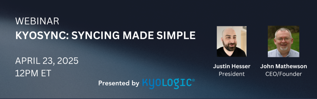 Announcing April's Kyo Sync Webinar! - Kyologic